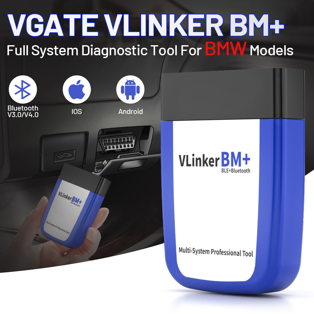 Vgate vLinker BM+ OBD2 Bluetooth 4.0 Scanner for BMW/BimmerCode, Car Code Reader for iOS ...