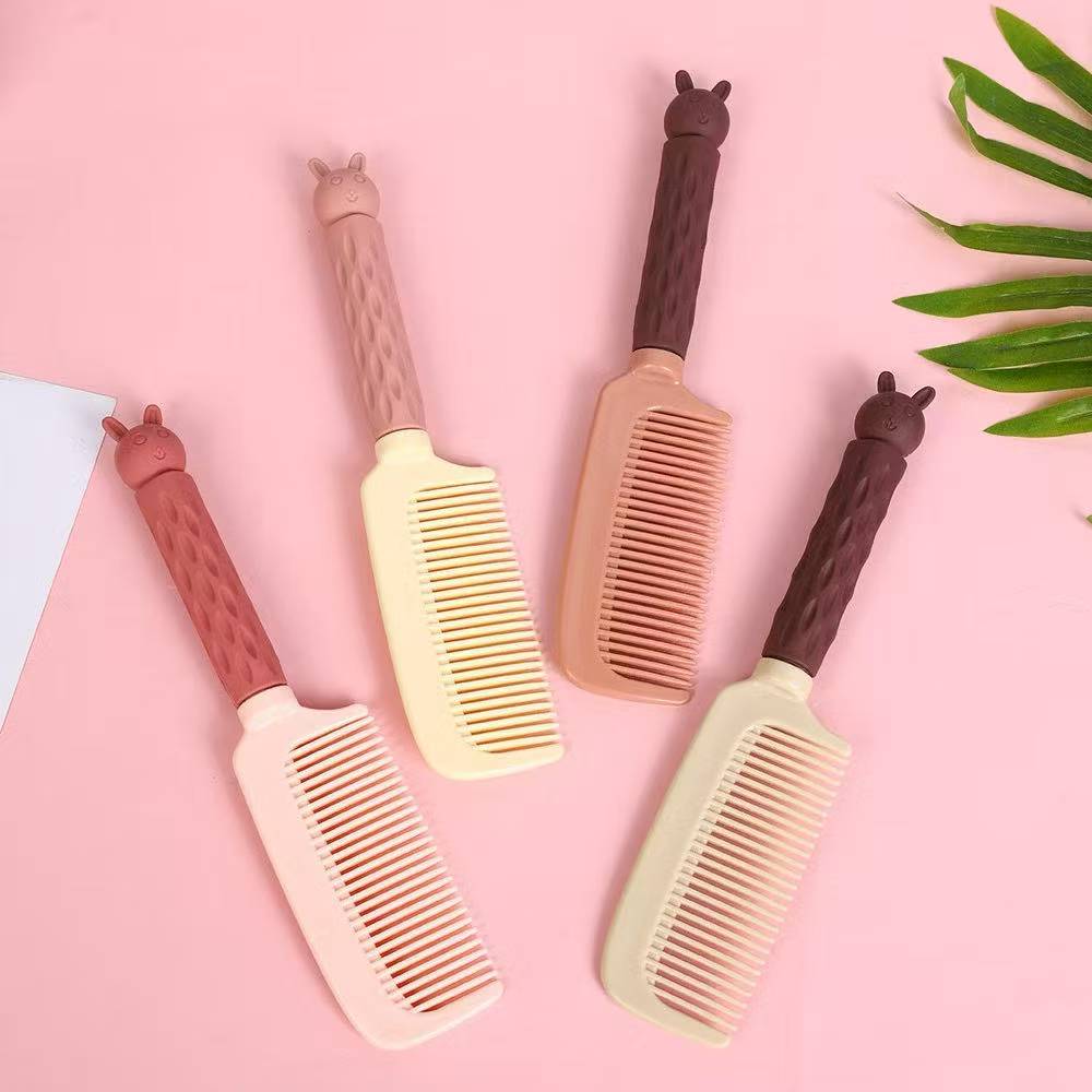 Cute rabbit hair comb girl portable straight hair comb | Shopee Philippines
