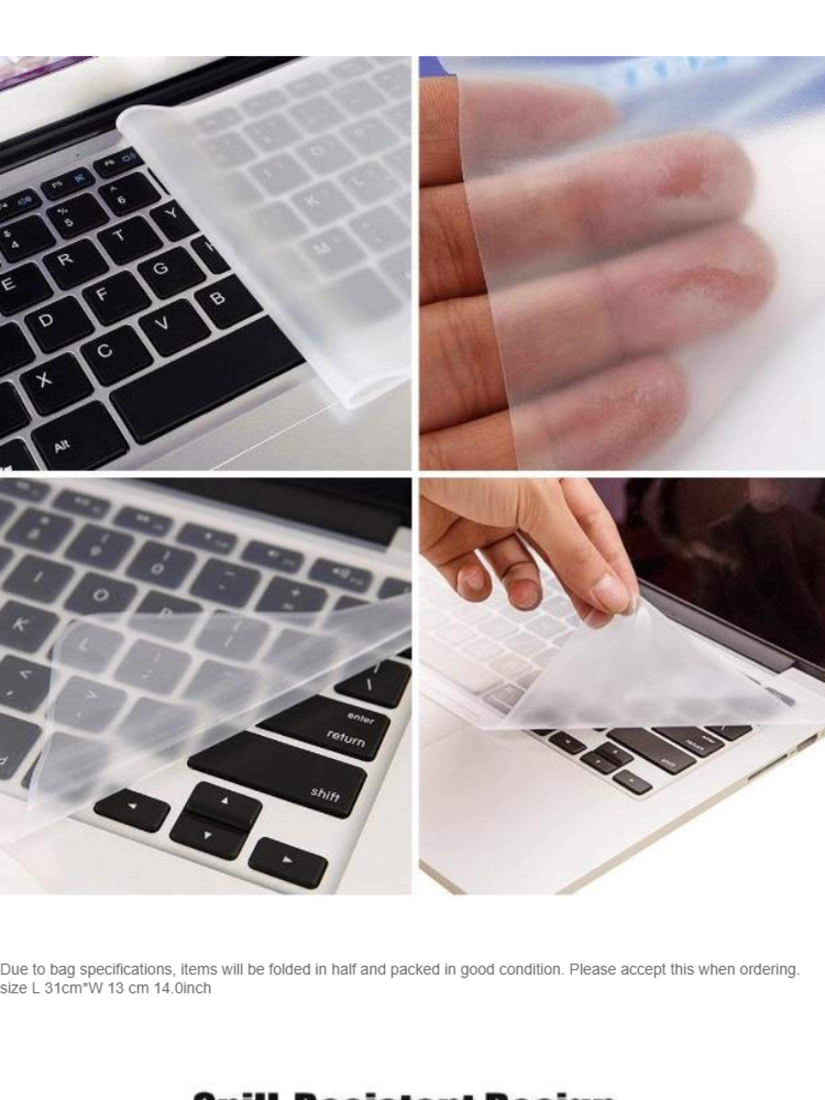 Keyboard Protector Cover Universal Silicone for PC and 14.0/15.6 inch ...