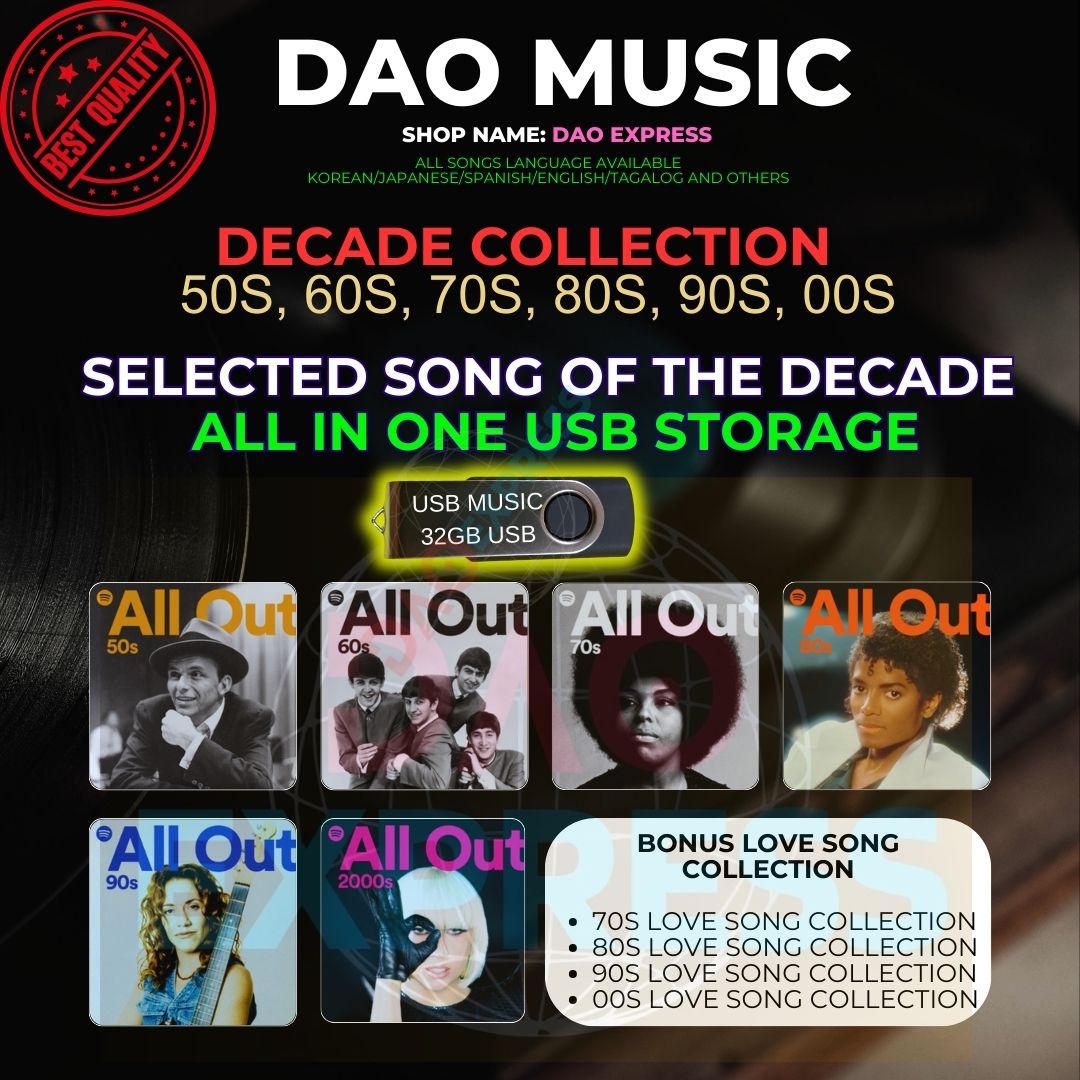 USB FLASHDRIVE May laman ng mga kanta Original 320 kbps Music Song Collection plus OTG Adapter ...