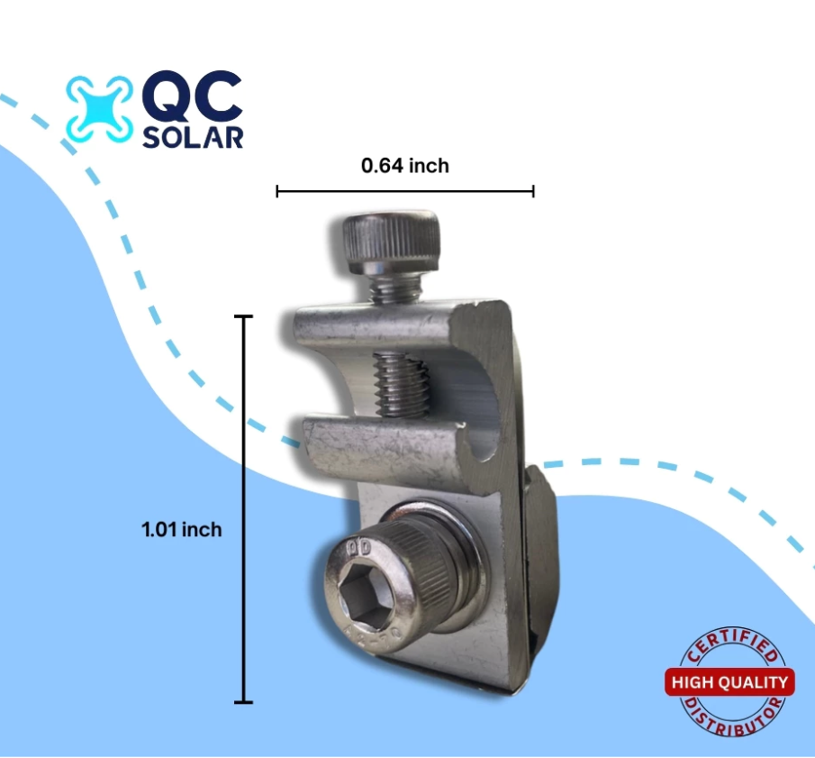 QC SOLAR Mounting Accessories L Foot Mid Clamp End Clamp Rail Splice ...