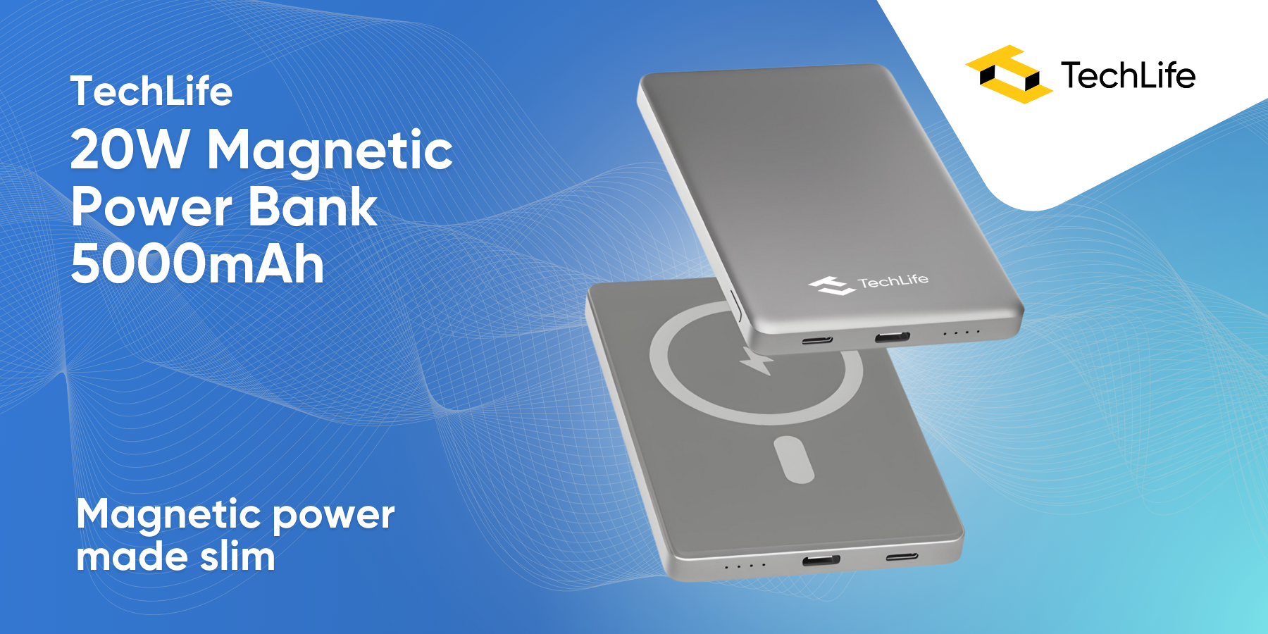 TechLife 20W Magnetic Power Bank 5000mAh l 20W Output Fast Charging l ...