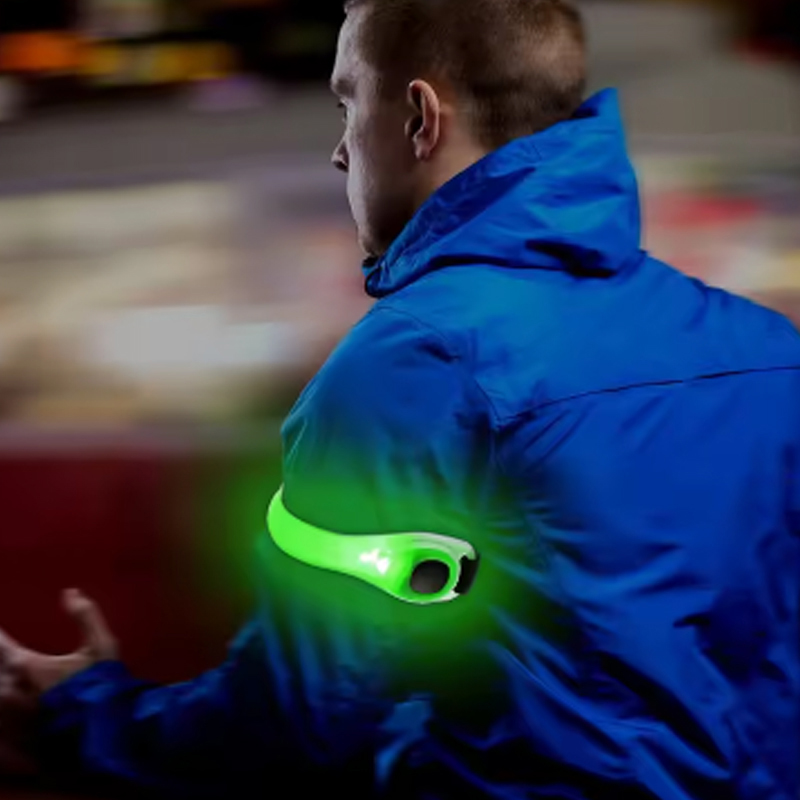 LED Arm Band Light Running Safety Bracelets Waterproof Reflective LED ...