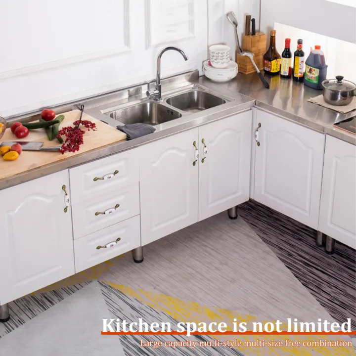 stainless steel kitchen cabinet counter top Organizer Rack ...