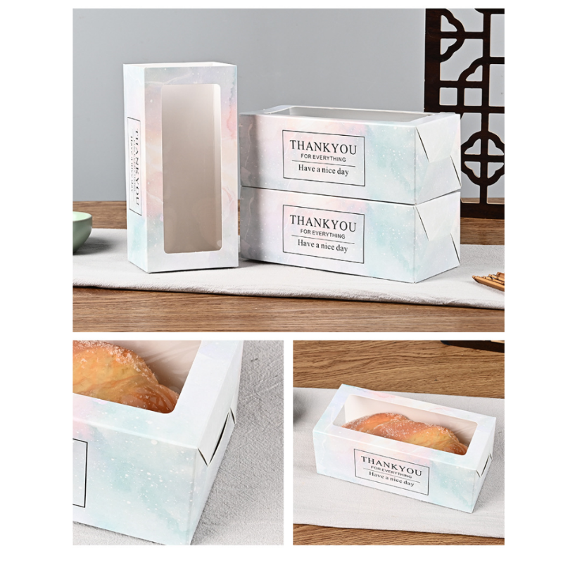 Roll Cake Box Kraft Cake Box Pastry Loaf Box Swiss Roll Banana Bread ...