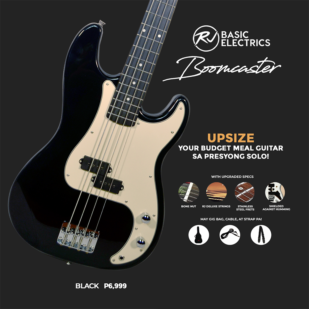 RJ Basic Electrics - Boomcaster Bass Guitar with Bag, Cable, Strap ...