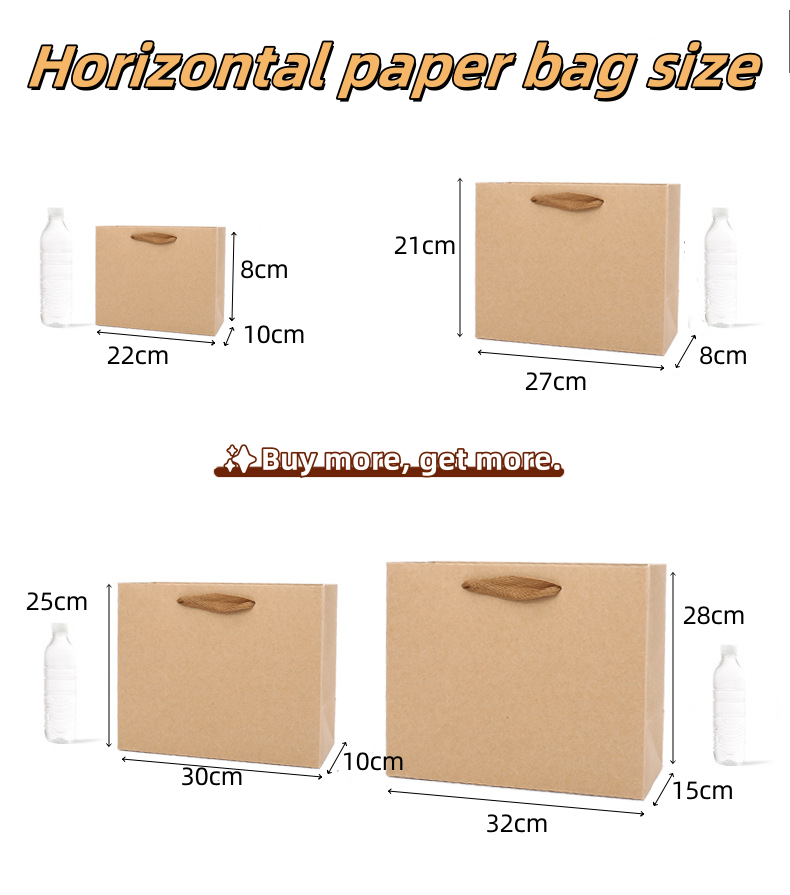 【COD】Christmas Kraft Paper Bag Plain Rope Handle Hand bag Gift Bag ...