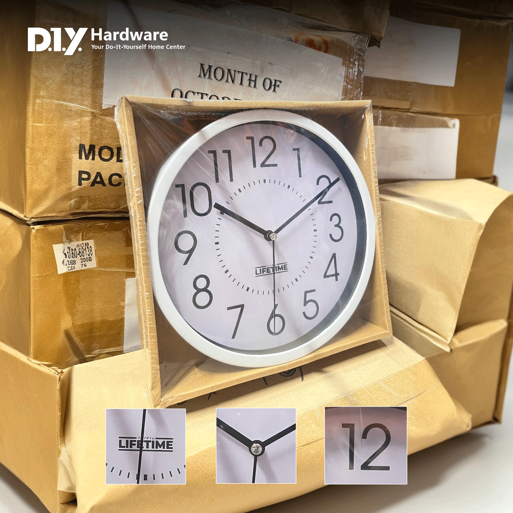 LIFETIME by DIY Hardware Round Wall Clock 8" - 5959 (White) | Shopee ...