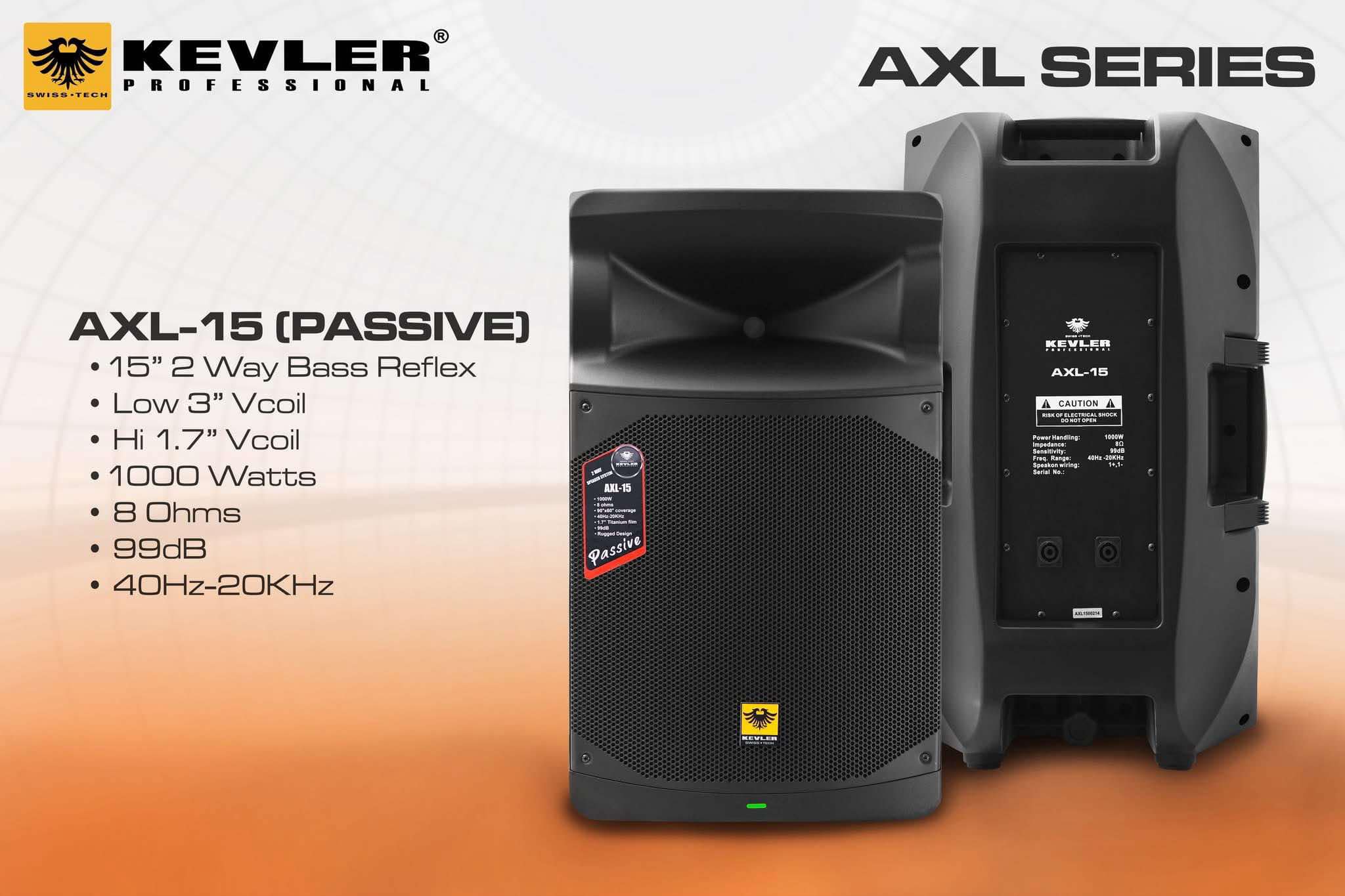 1pc. Kevler AXL 15 Passive 15 inch 2 Way Bass Reflex 1000 Watts 8 ohms | Shopee Philippines