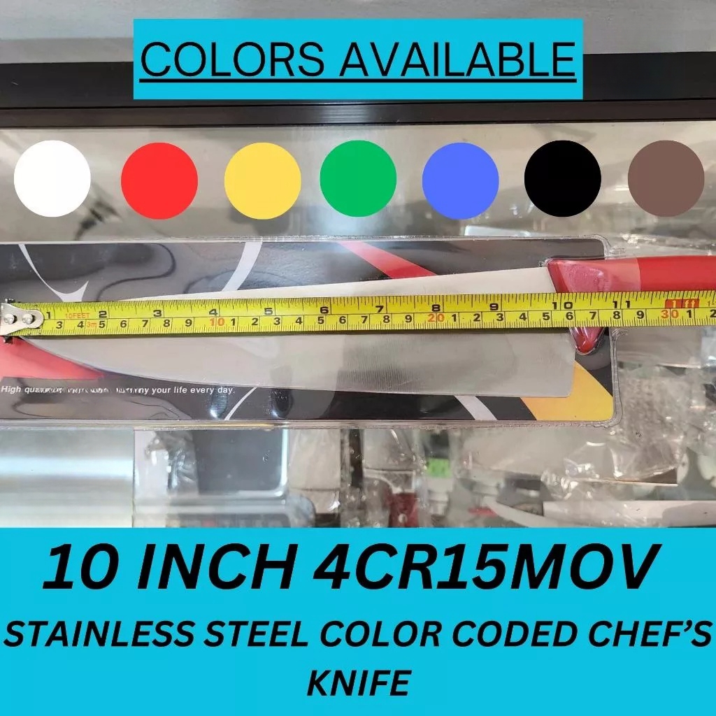 Bestseller 2025 10 Inch Chef knife color coded handle 4CR15MOV ...