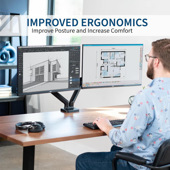 EXPOSE Monitor stand dual monitor mount for desk monitor riser portable ...