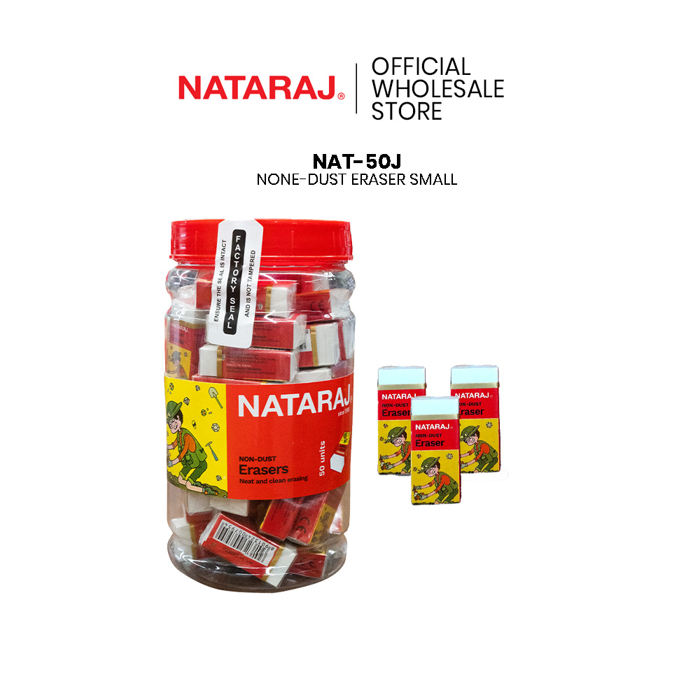 Nataraj 24 jars Eraser 50's Non-Dust Small (NAT-50J) | Shopee Philippines