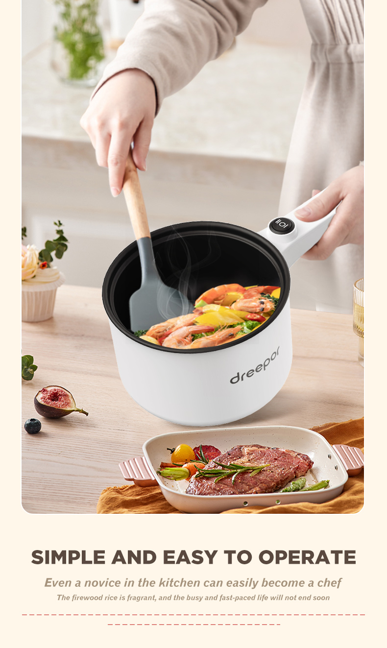 Dreepor Multifunctional Electric Cooker Cooking Pot Household mini Rice ...