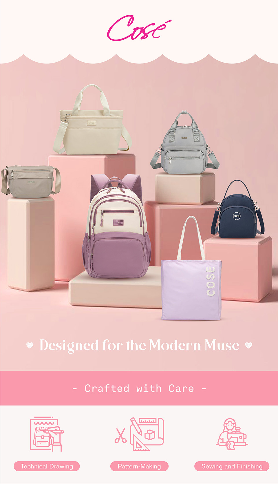 Cosé Drinoie Plain Mini Backpack | Shopee Philippines