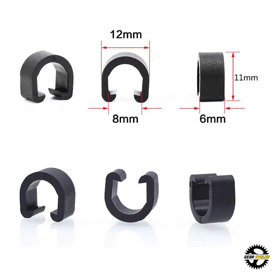 C-Clip Plastic Lock Hose C Type Buckle Clasps Mountain Road Bike MTB ...