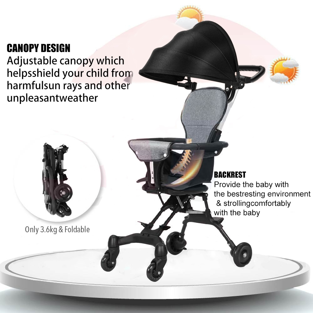 Lightweight Foldable Stroller for Baby Two Way Stroller Hand Push ...