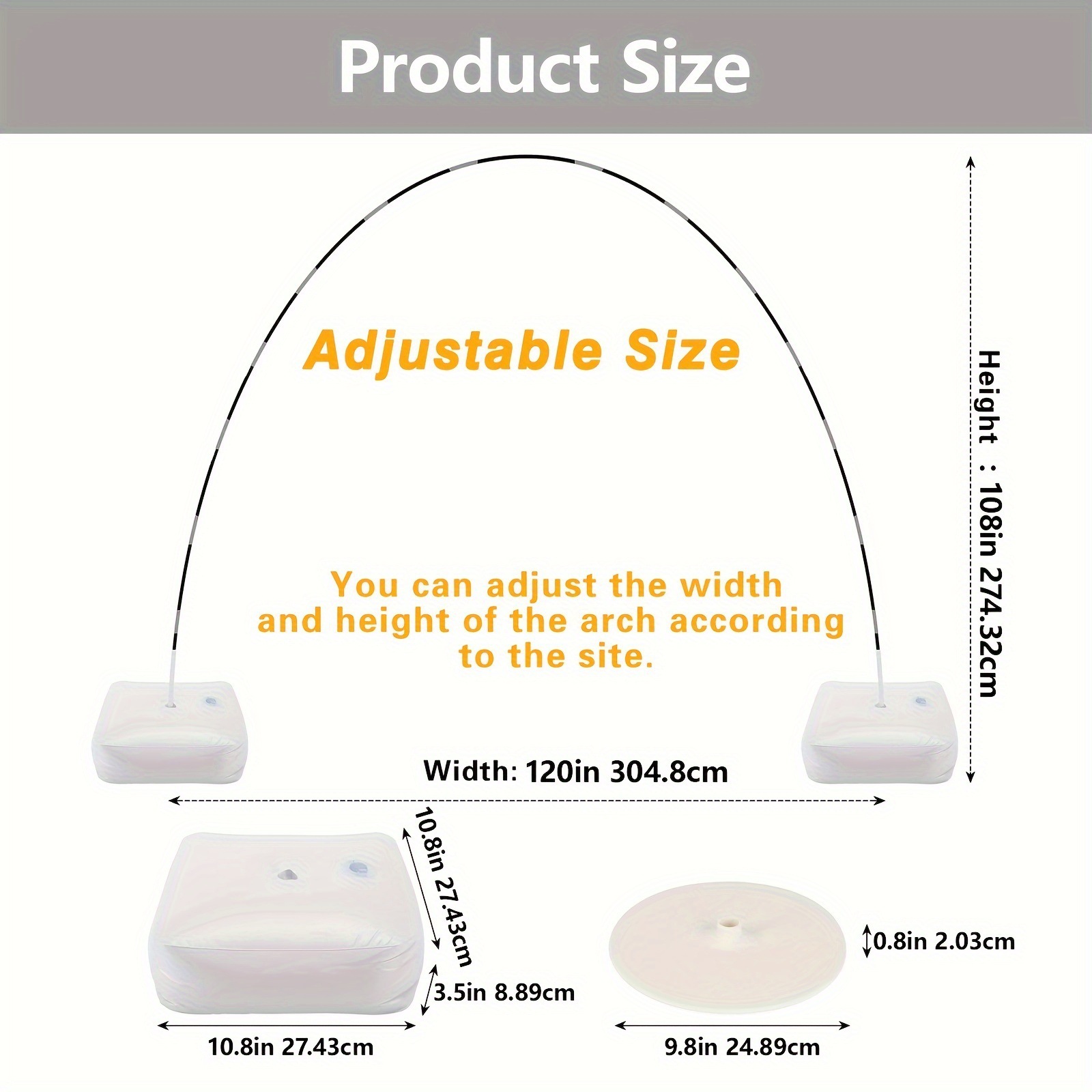 New!DIY Large Balloon Arch Kit Balloon Display Stand With Water ...