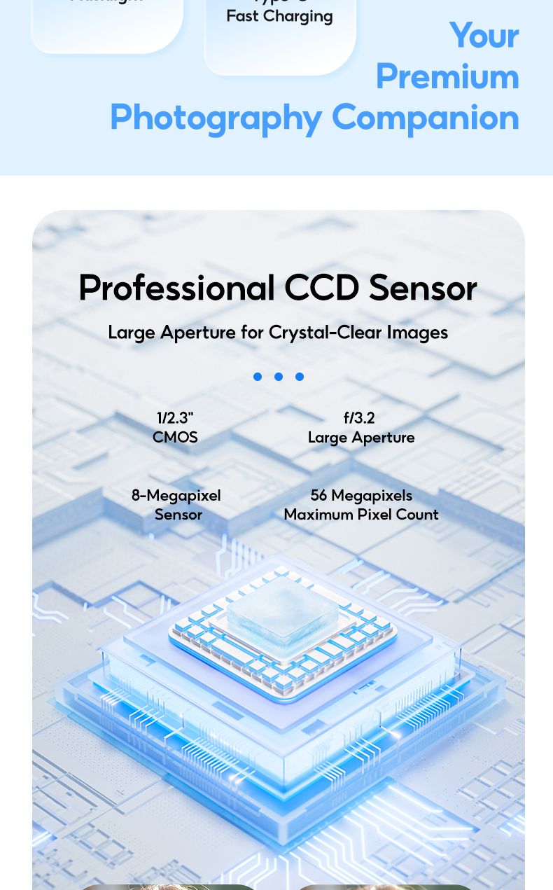 MODOFO C15 Retro Digital Camera 5K 56MP CCD Autofocus Compact Camera ...