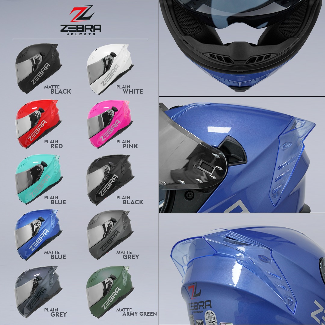 ZEBRA 2023 PARADIGM Motorcycle full face dual visor helmet for men and ...