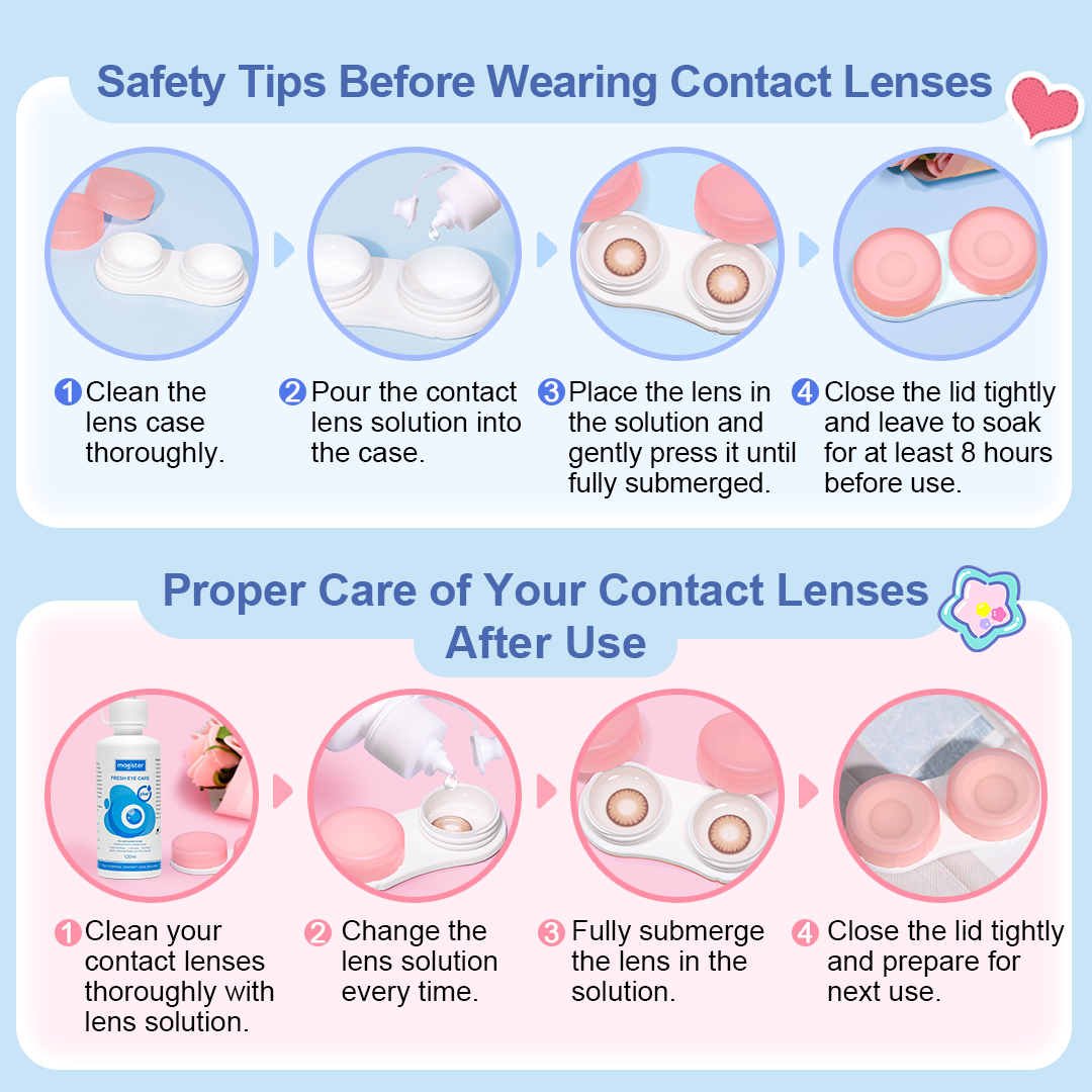 【Authentic Guarantee】Flarecolor Clear Contact Lens Graded(-1.00~-10.00 ...