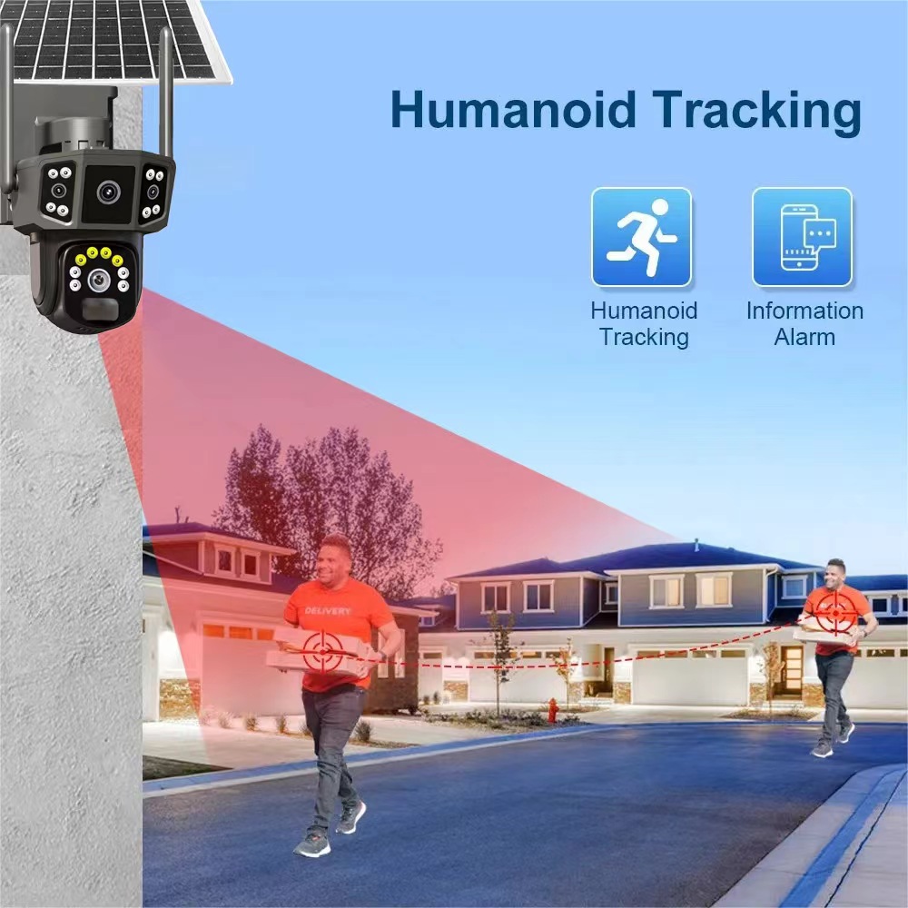 V380 Pro 4G Sim Solar CCTV Camera Outdoor WIFI 4K HD Two-Way Audio 360 ...