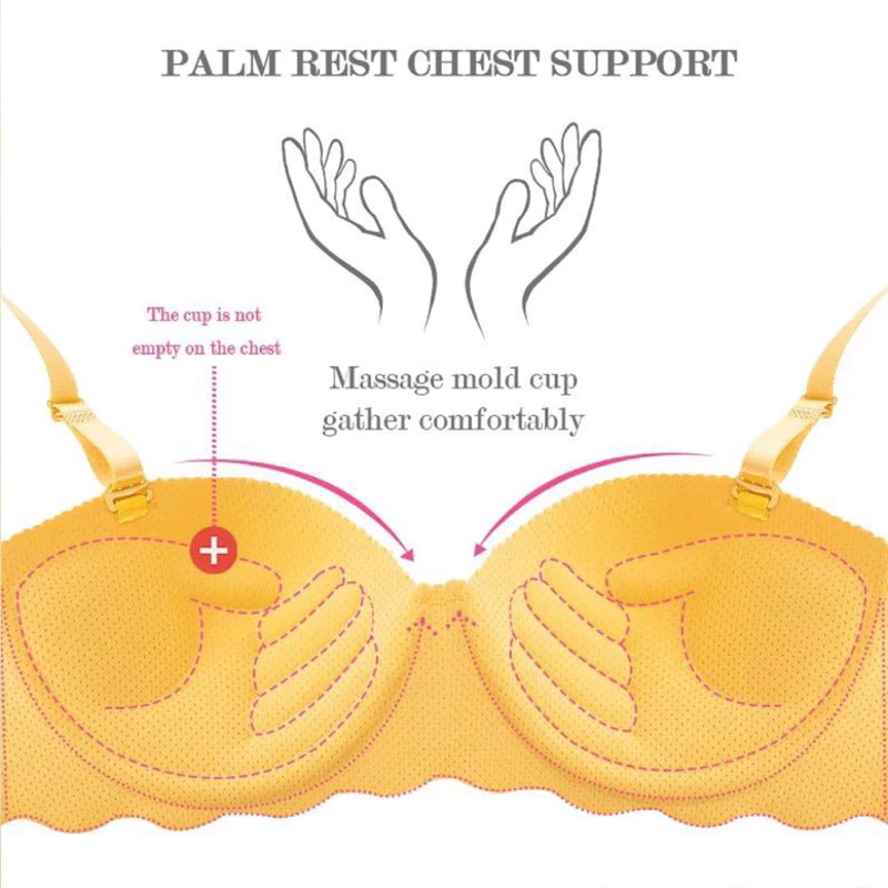 Plussize Seamless Bra for womens Push up Bra Non-Wire Sexy Bra brallete ...