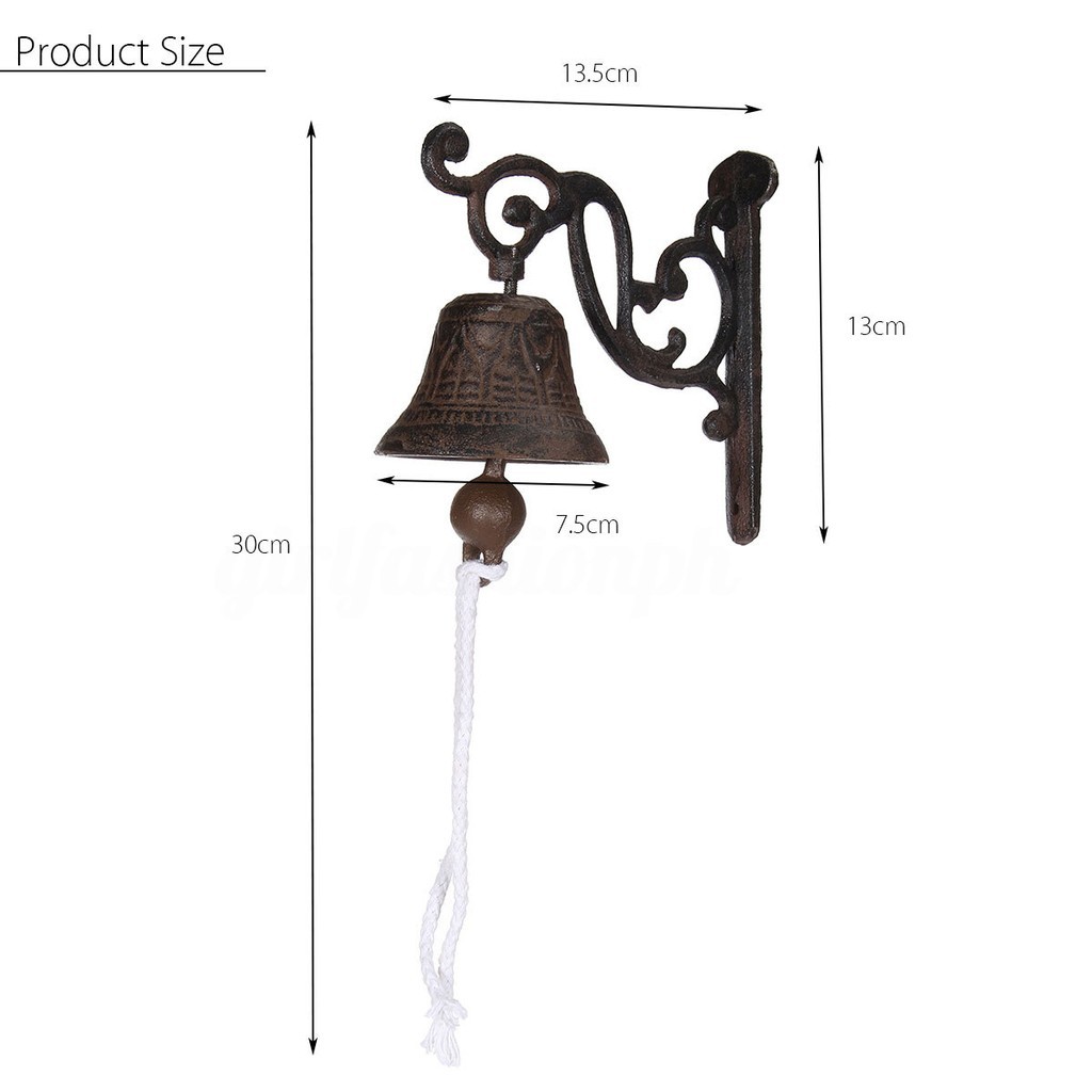 Cast Iron Door Bell Traditional Vintage Metal Wall M | Shopee Philippines