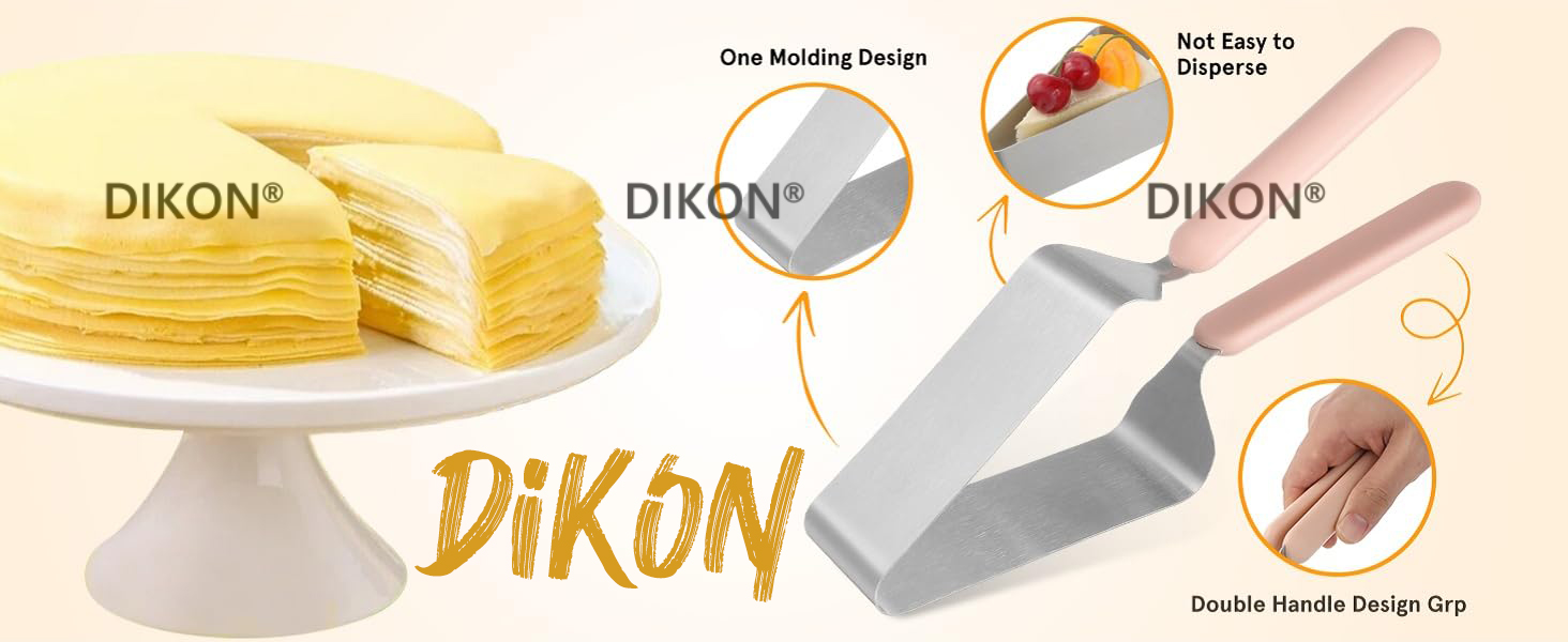 Cake Slicer Triangular Stainless Steel Cake Cutter Server with Double ...