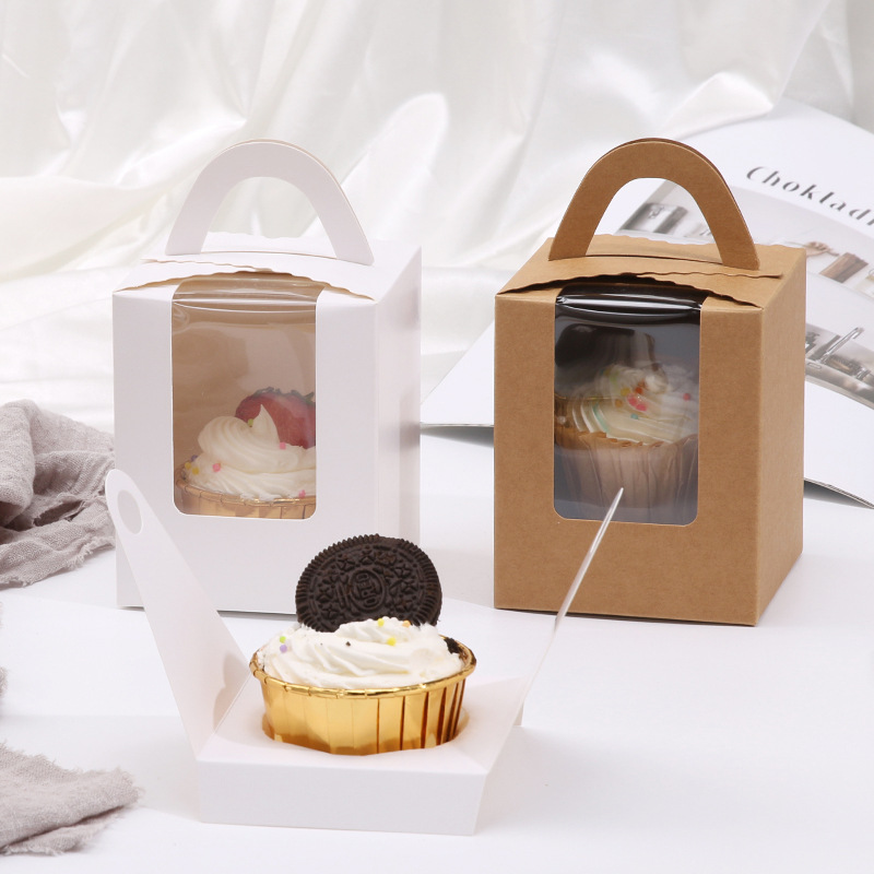 Pastry Box Single Solo Cupcake Box Cookies Boxes Individual Box with ...