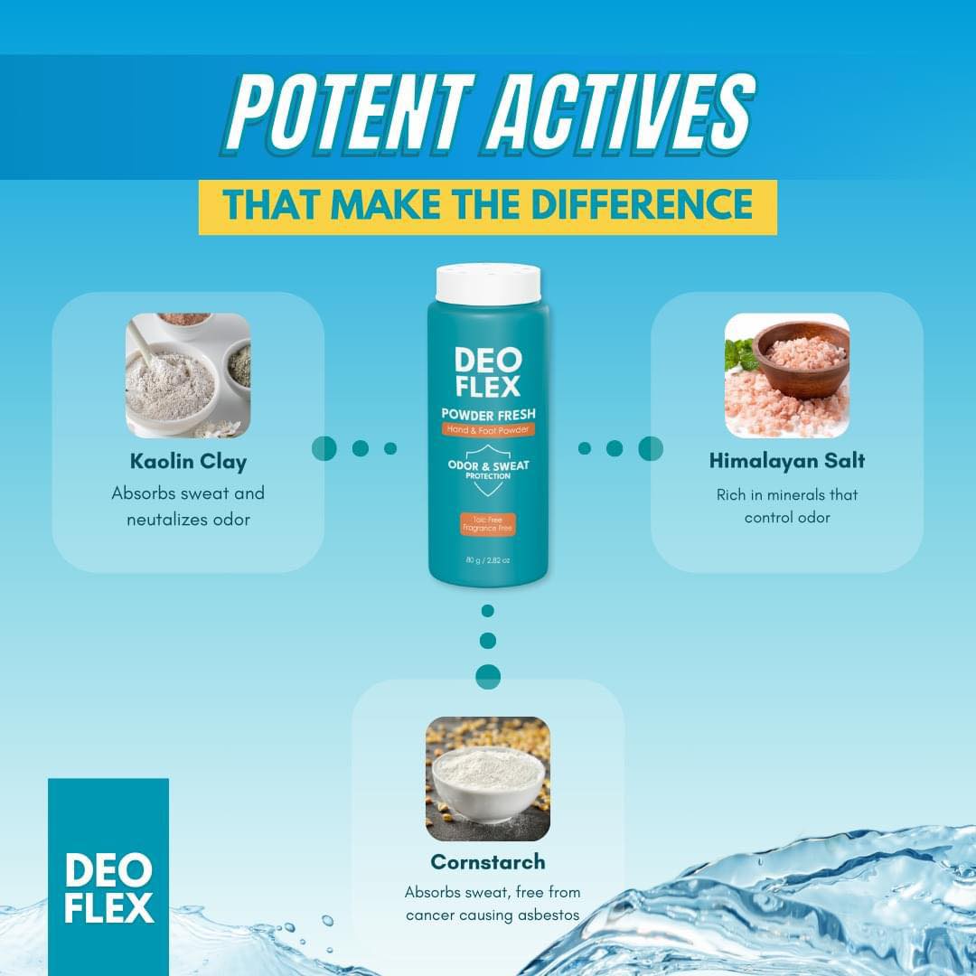 MIXTRUE BEAUTY Deoflex Powder Fresh Hand & Foot Powder with Himalayan ...