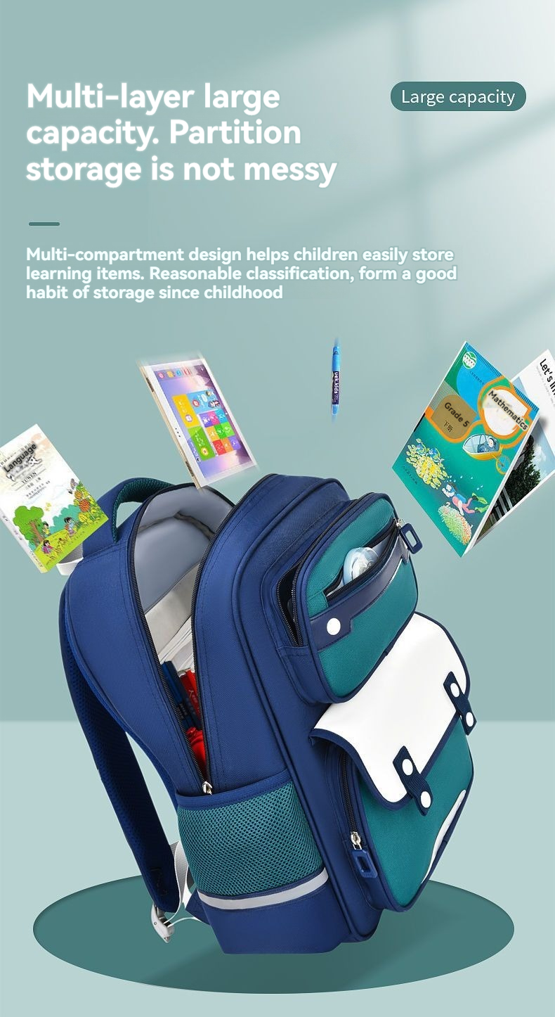 High Quality School Bag For Kids Girl And Boy Color Matching Backpack ...