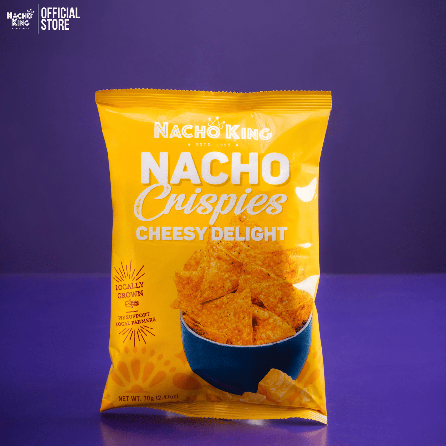 Nacho King Nacho Crispies Cheesy Delight 70g | Shopee Philippines