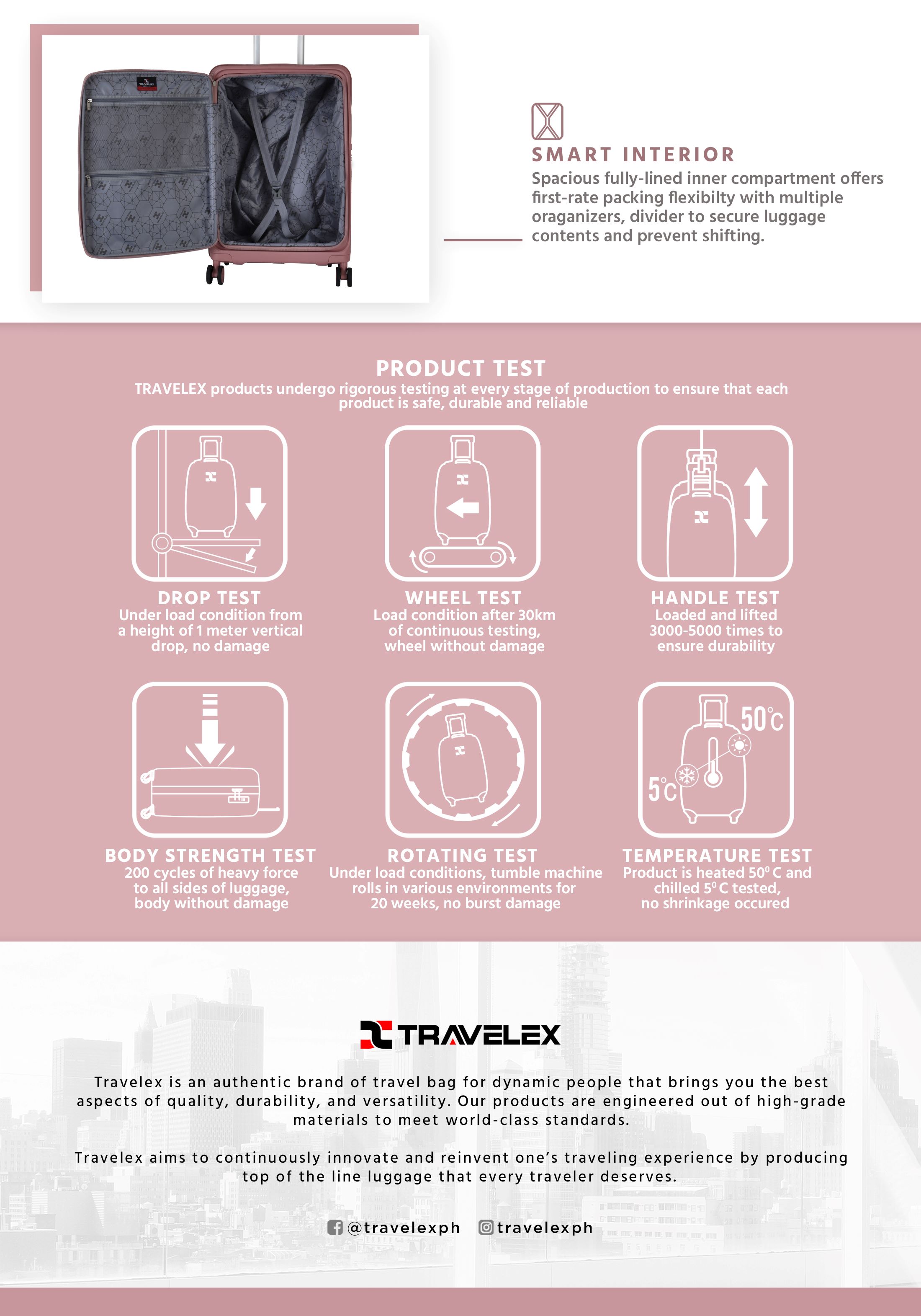 TRAVELEX 355-356 Hard Case Luggage (Set: Small + Medium) | Shopee Philippines