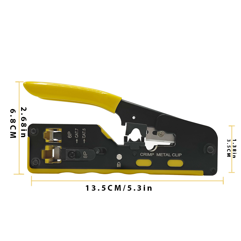 CAT6 CAT5 CAT5E CAT7 8P8C RJ45 Ethernet Multifunctional Crimp Tool ...