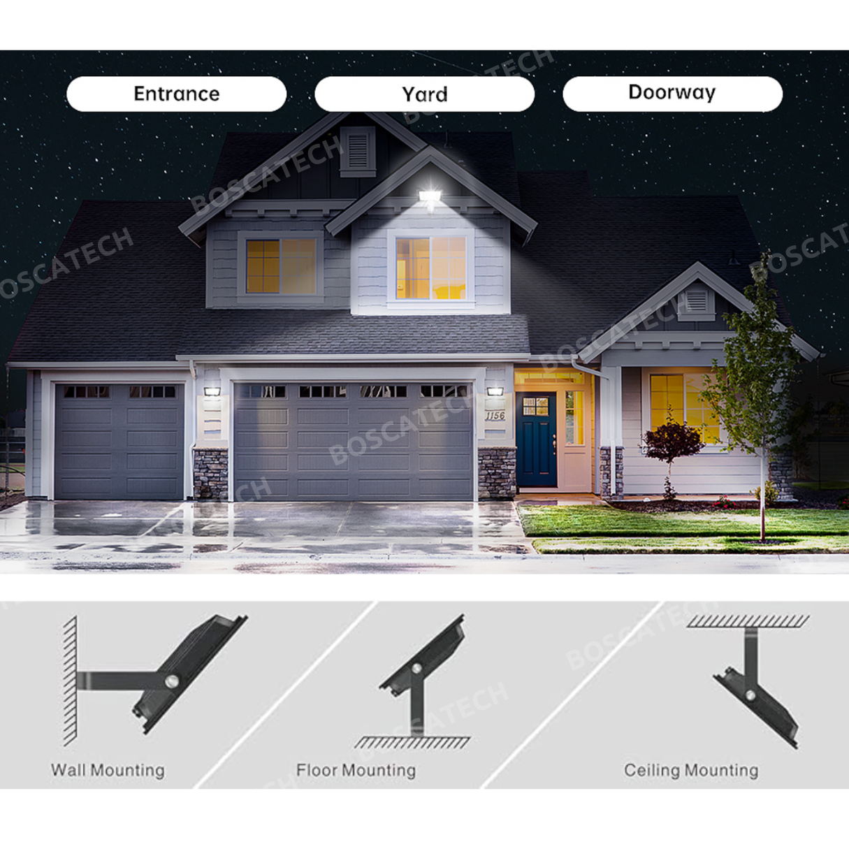 WHS LED Flood light IP66 Spotlight Daylight Outdoor Lighting 150W 200W ...