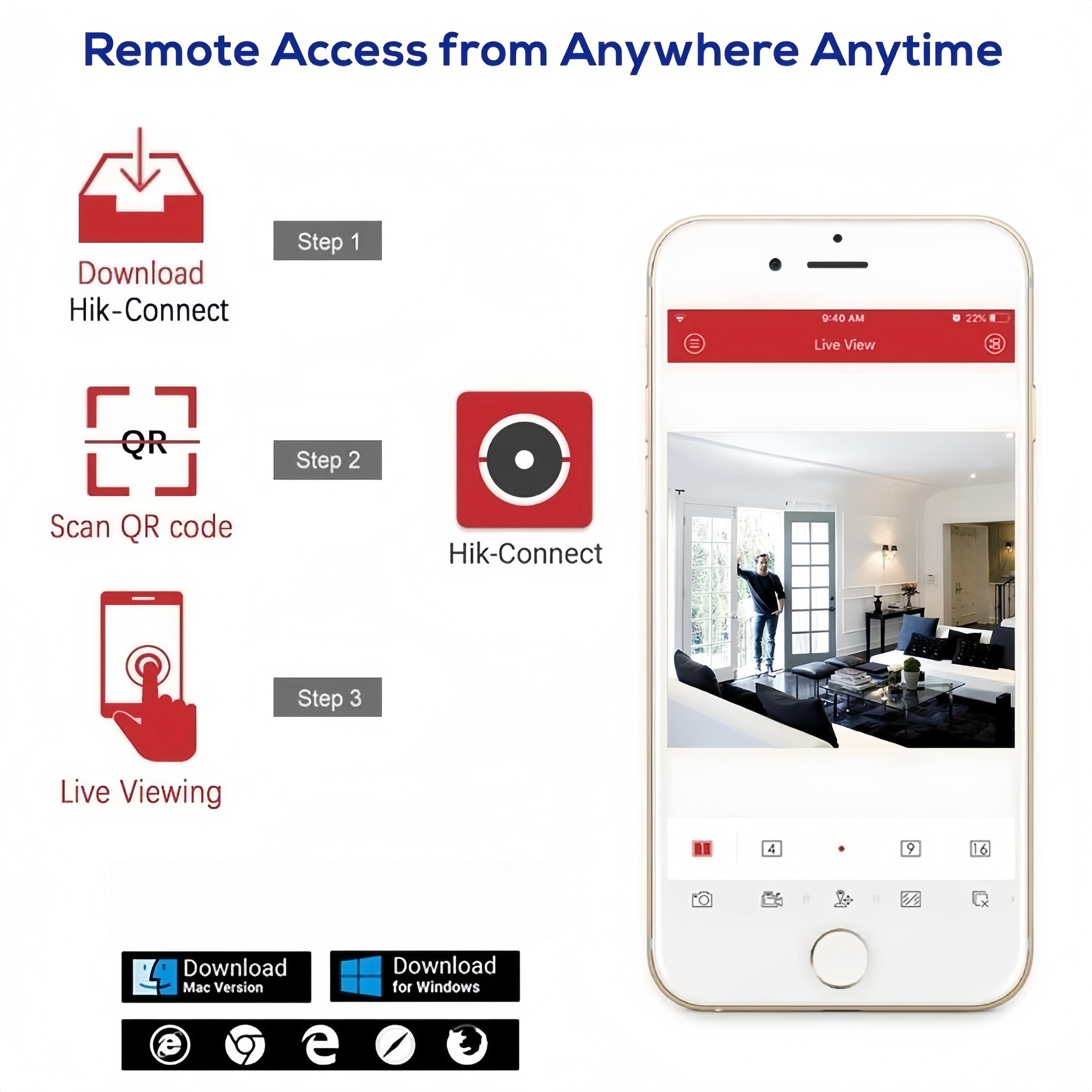 Hikvision CCTV Camera KIT HD 2MP With Audio CCTV Package 4/8CH DVR ...