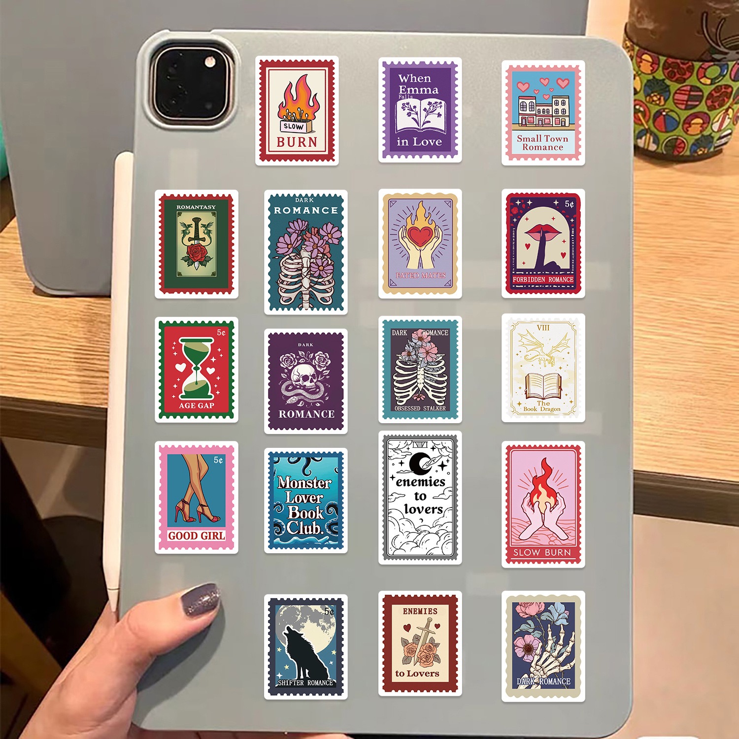 50Pcs/Set Books Stamps Art Series Stickers DIY Fashion Waterproof ...