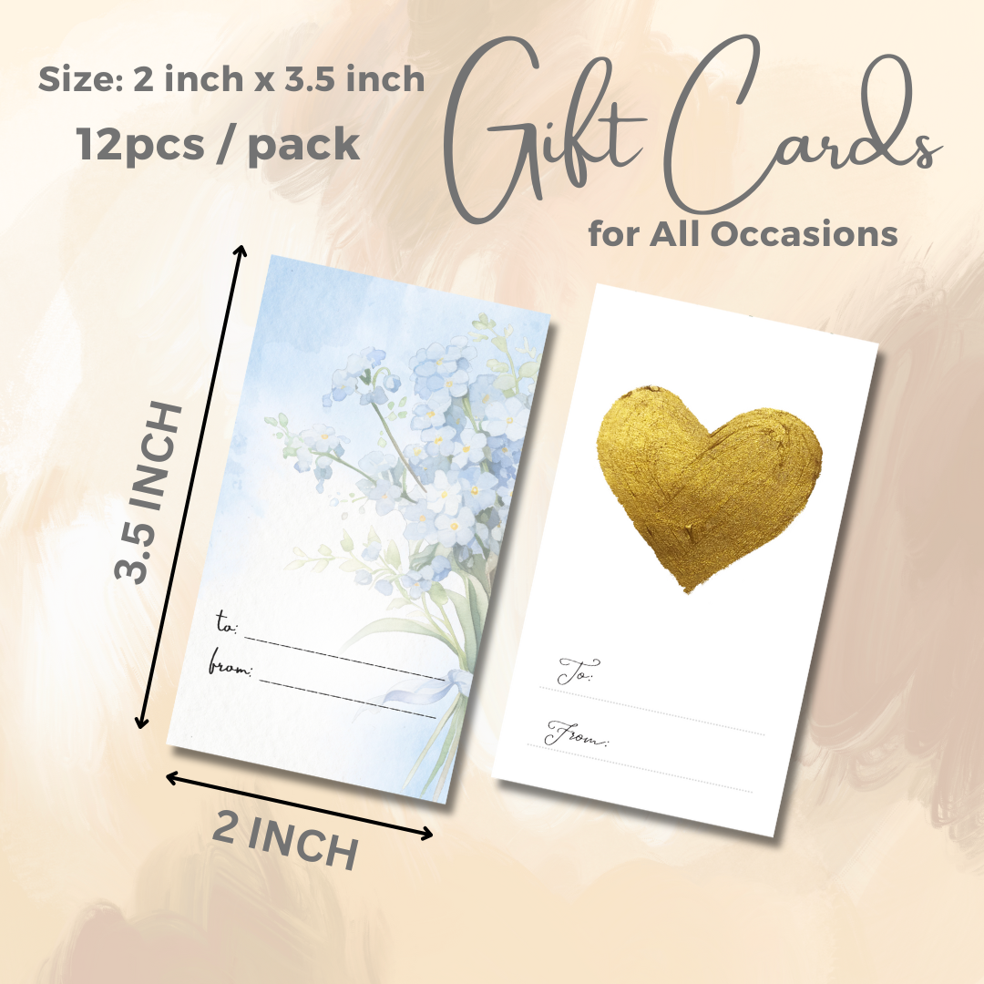 12pcs Gift Cards for All Occasions | 2 x 3.5 inches | Minimalist Gift ...