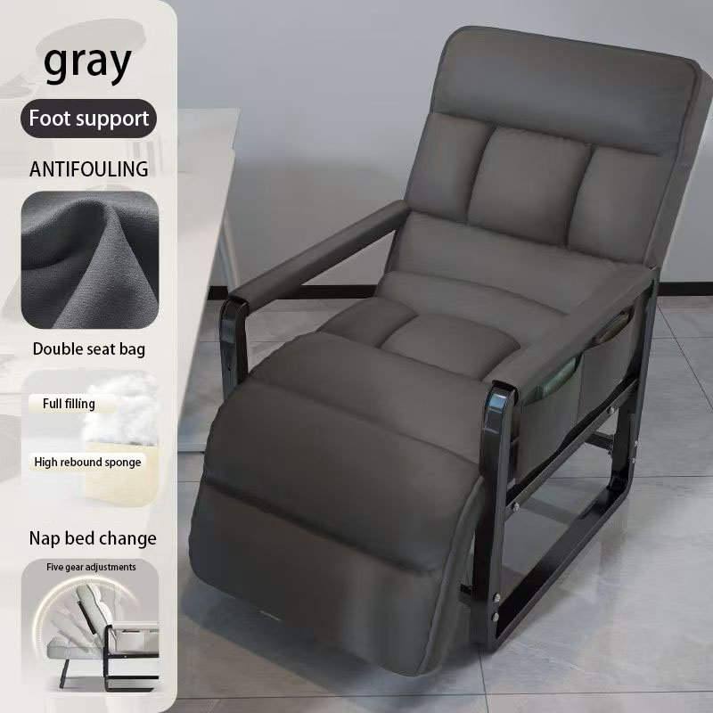 Recliner lunch break folding chair sit or lie down can sleep folding ...