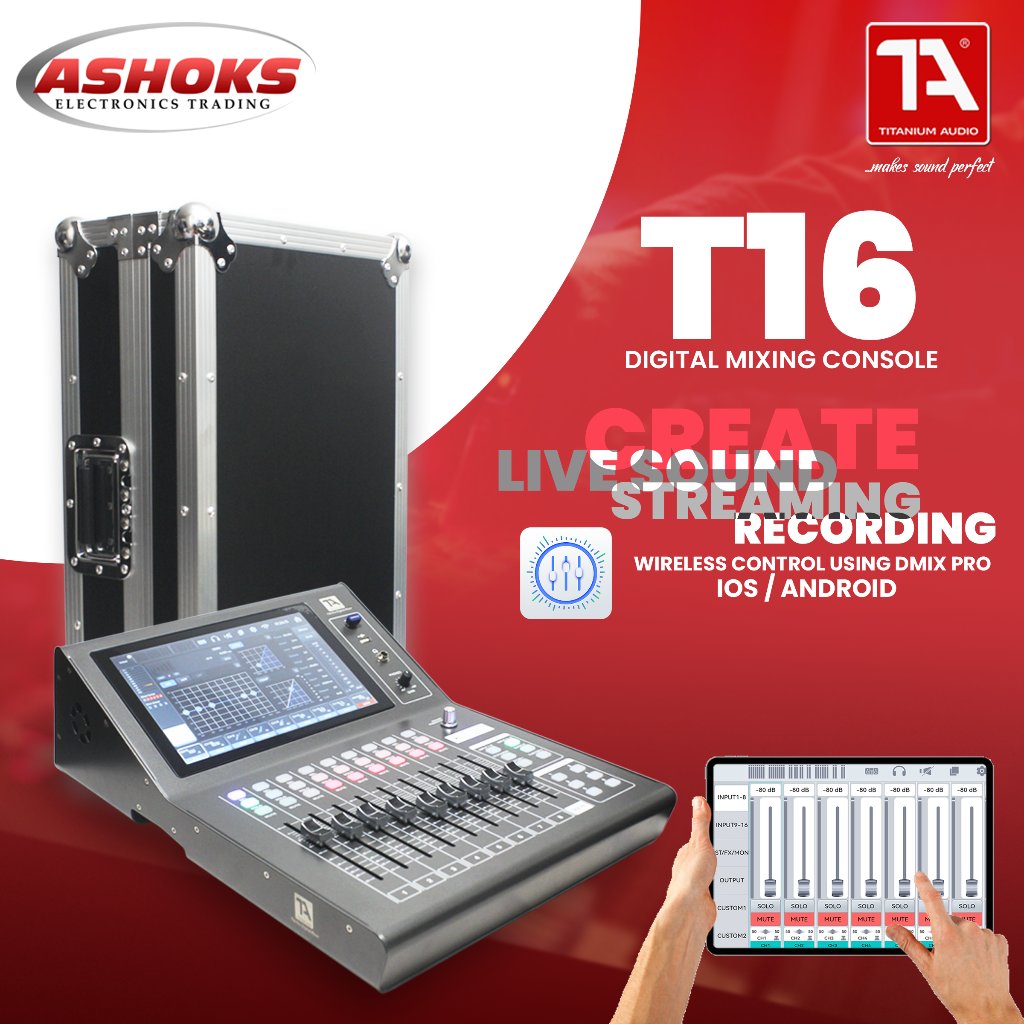 Titanium Audio T16 Console Digital Mixer/Digital Touch Screen/ 11 ...