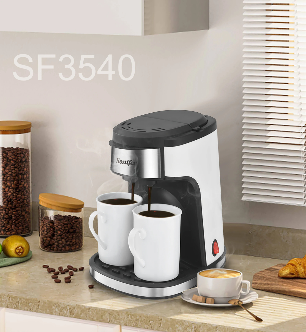 Sonifer Double Drip Coffee Machine 450W with Cone Filter Electric ...