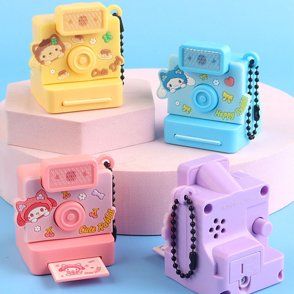 Creative camera pendant keychain Polaroid cartoon backpack decoration ...