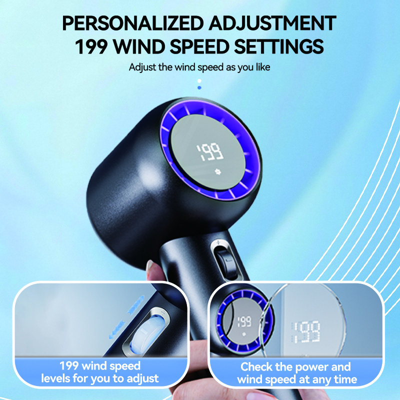 Xiaomi Mini Fan 6000mAh Handheld Turbo Portable Mute Rechargeable Speed ...
