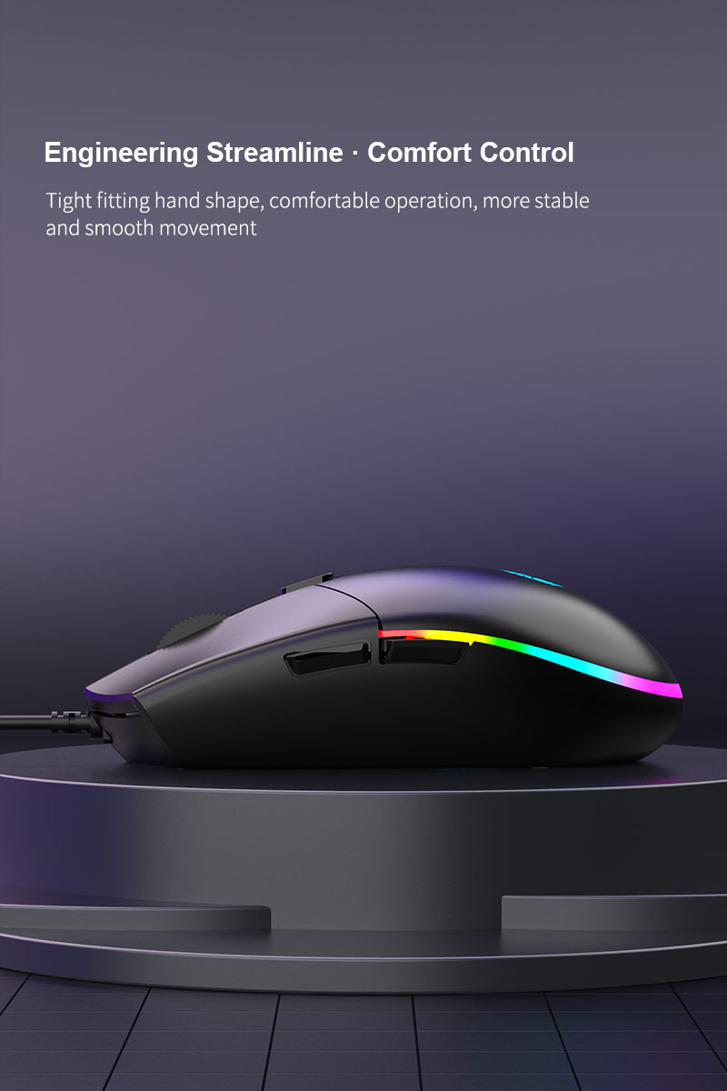 Zeus x Raiku G707 Luminious LED Gaming Mouse 7 Color RGB Lighting 5 DPI ...