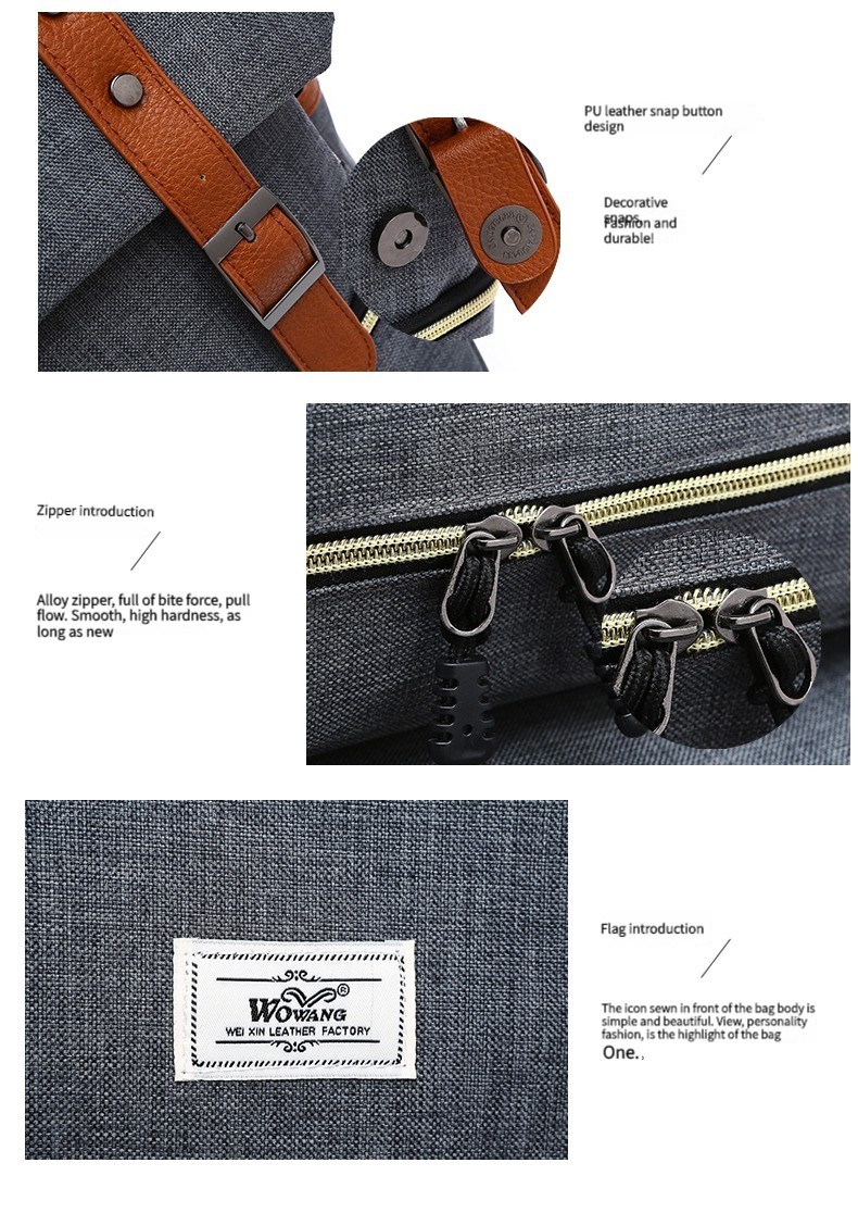 COD Japanese backpack laptop backpack large cover type travel bag nylon ...