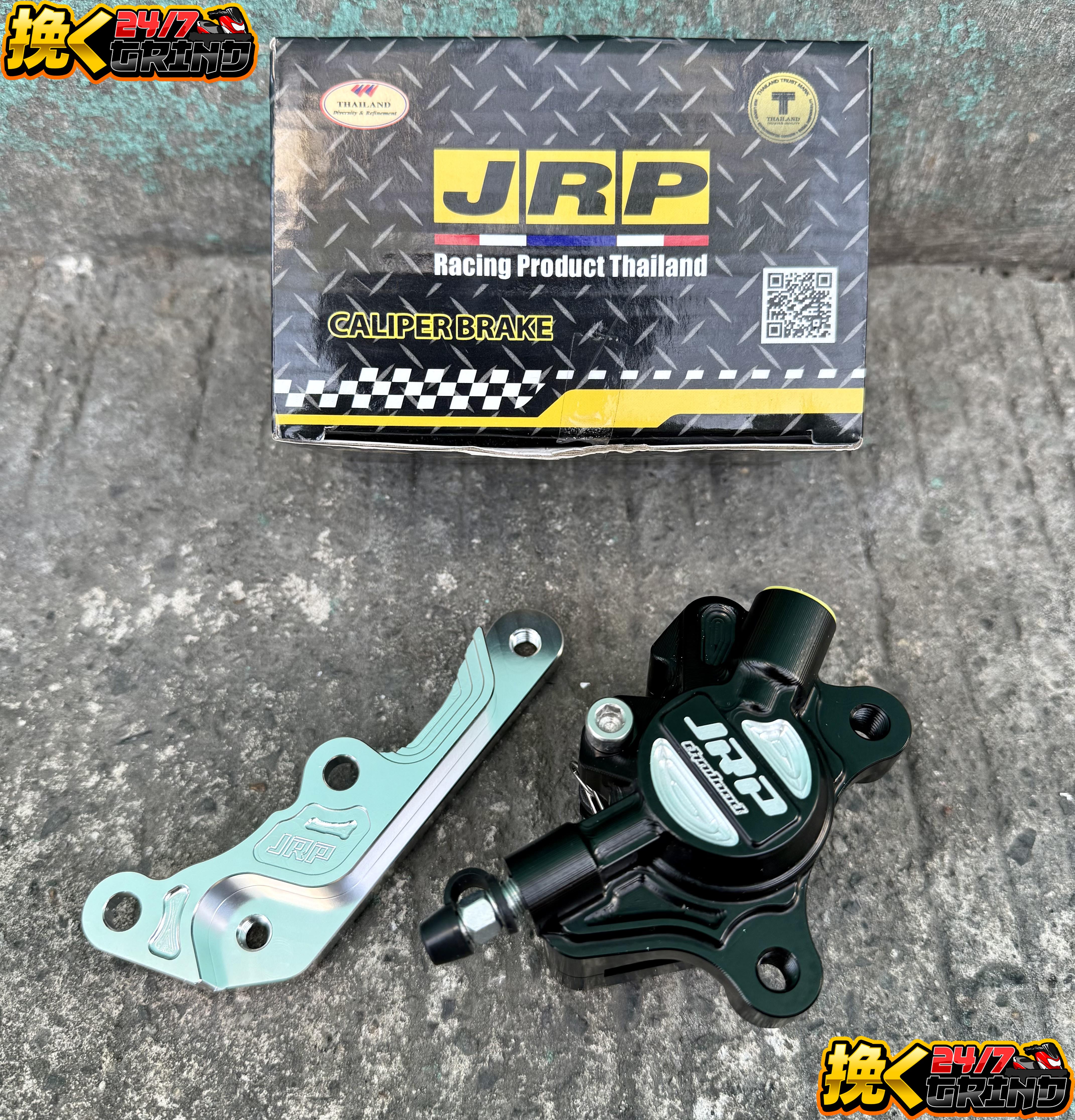 JRP CNC CALIPER GP SPECS (SILVER / BLACK ) WITH BRACKET WAVE 125 ...