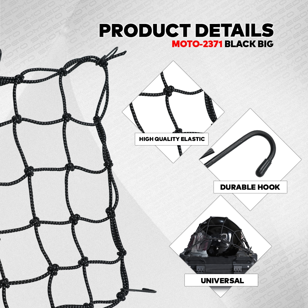 MOKOTO UNIVERSAL CARGO NET / REFLECTIVE BLACK SPIDER NET FOR ANY ...