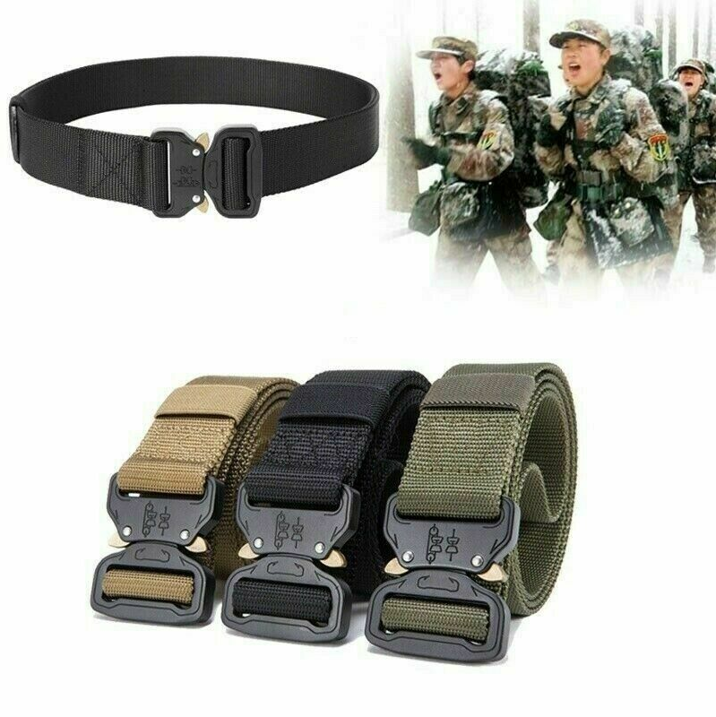 Tactical Nylon Buckle Belt PE belt Korean Student Outdoor Unisex Simple ...