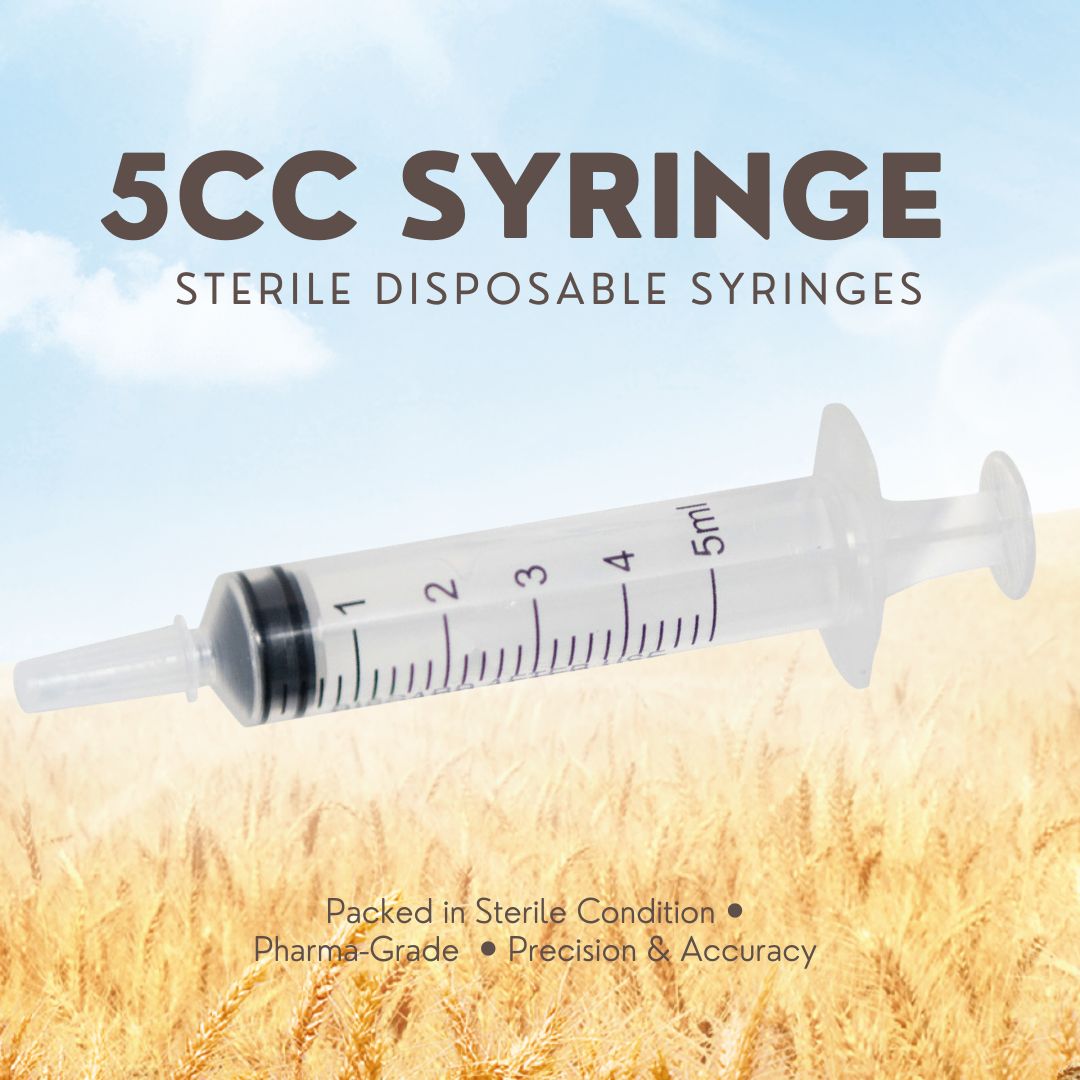 Disposable Sterile 5cc Syringe for Pet and Poulty With Needle Pets ...