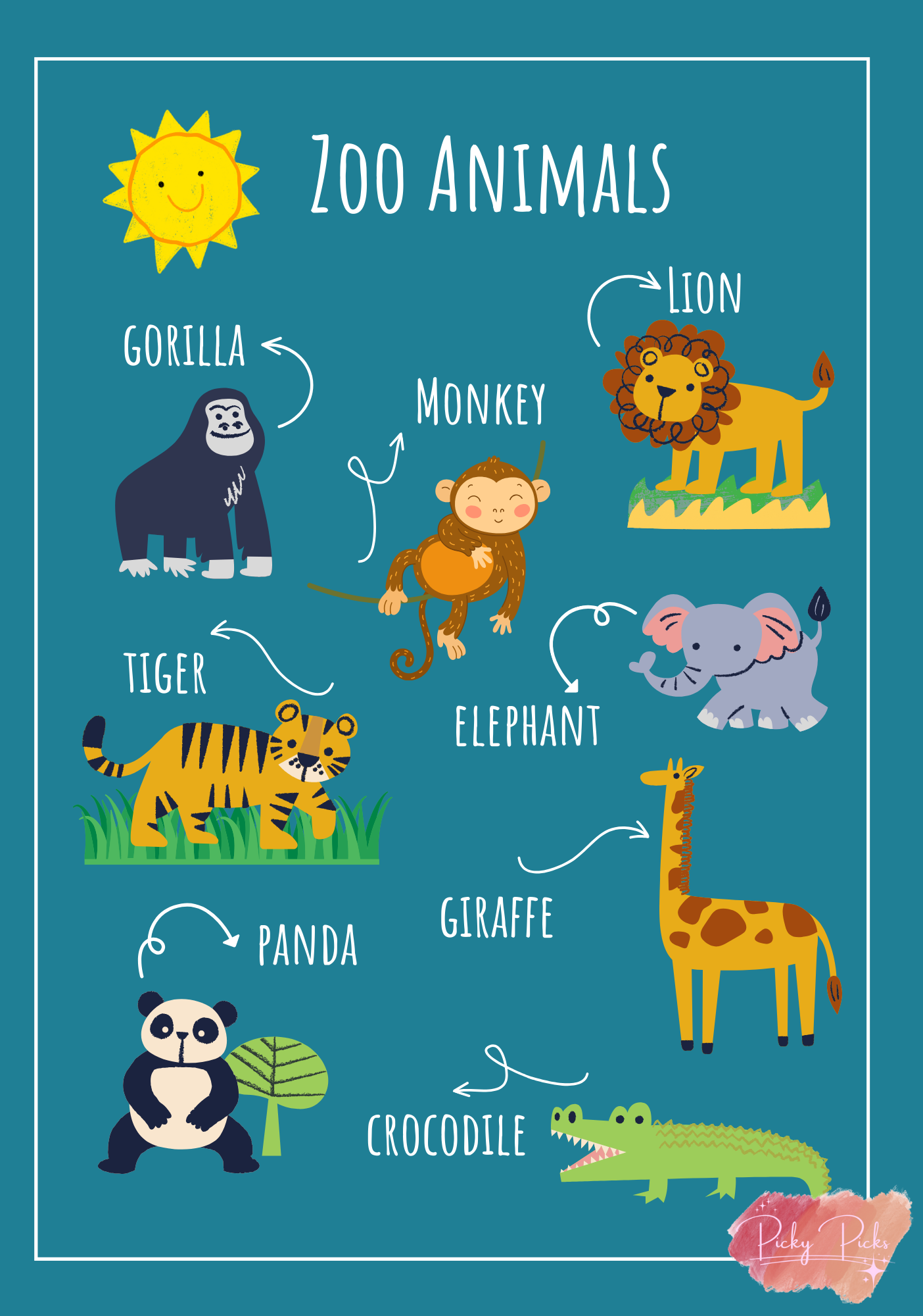 Animal Chart | A4 Size | Shopee Philippines